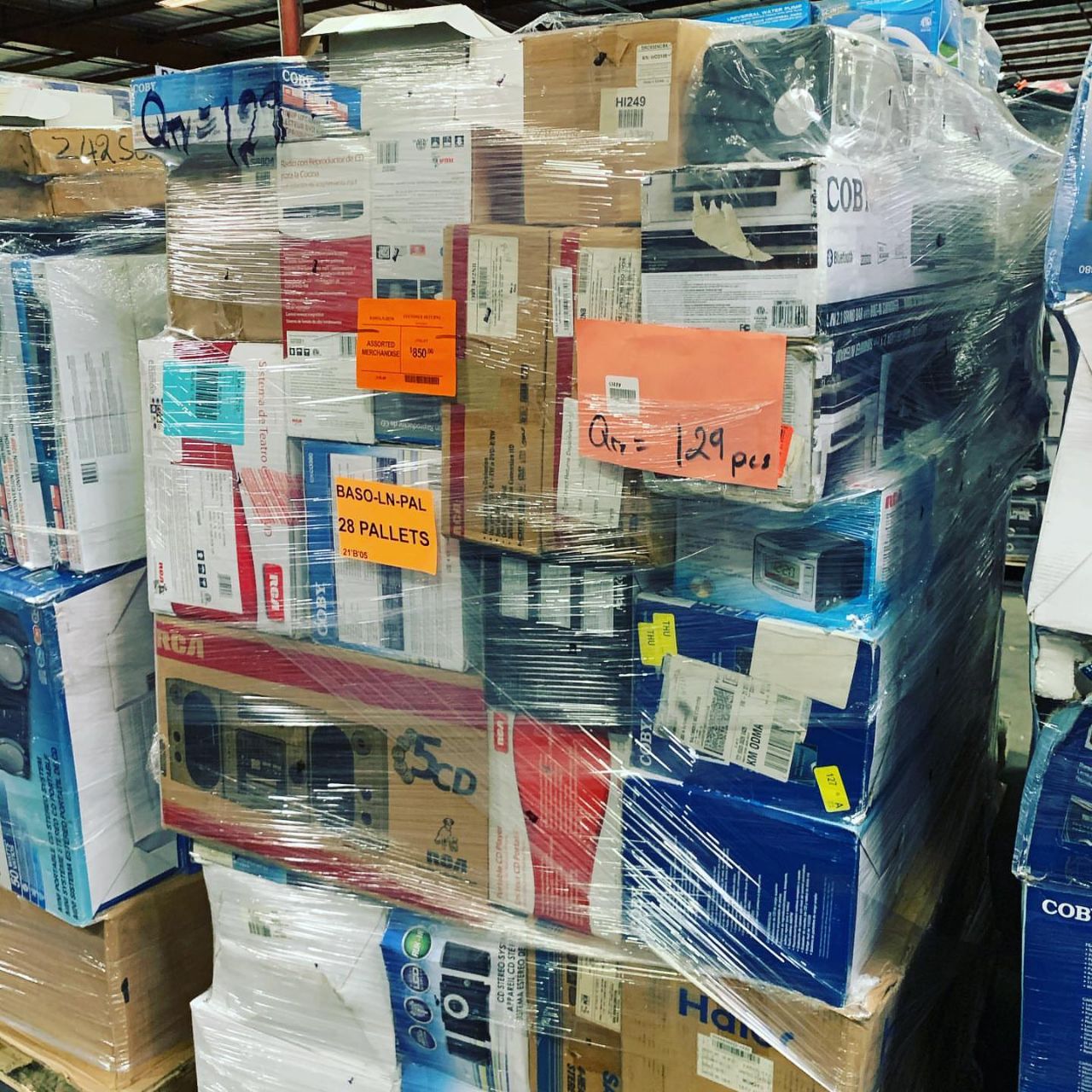 Assorted electronics pallets. – Pallet Liquidation Warehouse