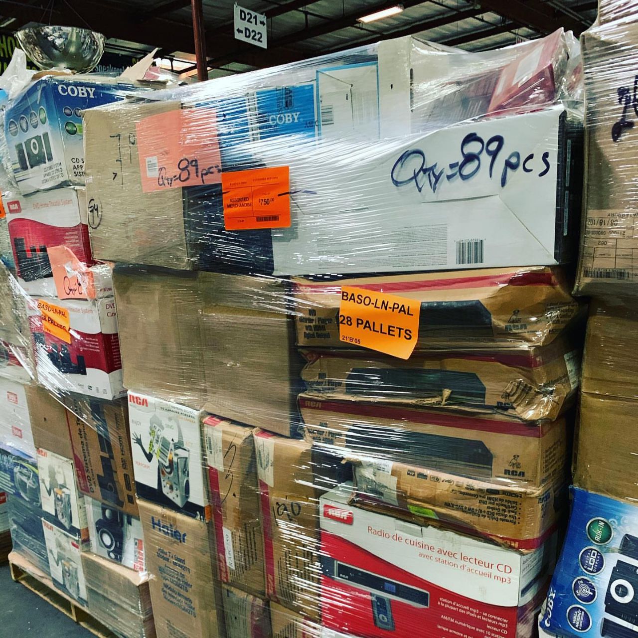Assorted electronics pallets. – Pallet Liquidation Warehouse