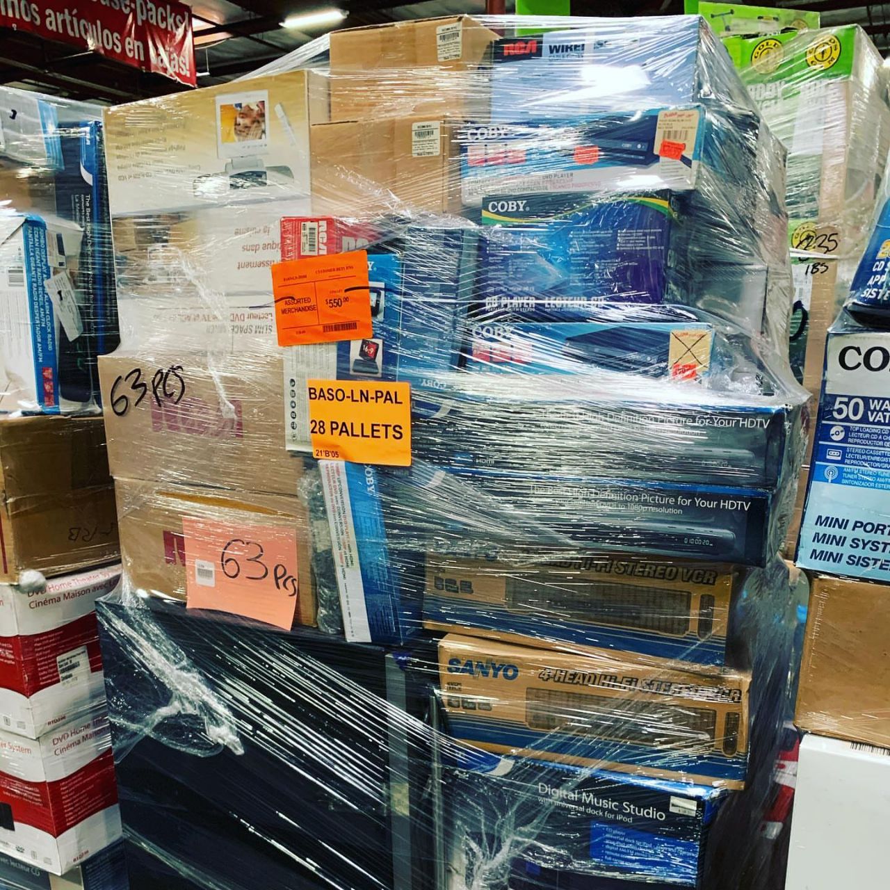 Assorted electronics pallets. – Pallet Liquidation Warehouse