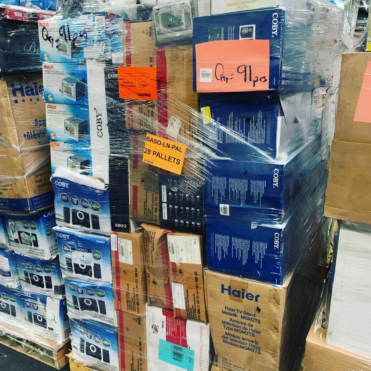 Assorted electronics pallets. – Pallet Liquidation Warehouse